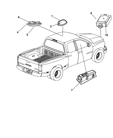 1DK78BD1AA - Genuine Mopar Console-Overhead Console