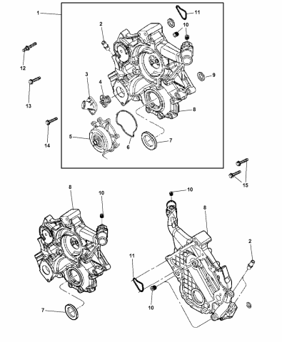 Timing Chain Package & Guides & Cover & Mounting - 2007 Dodge Ram 1500
