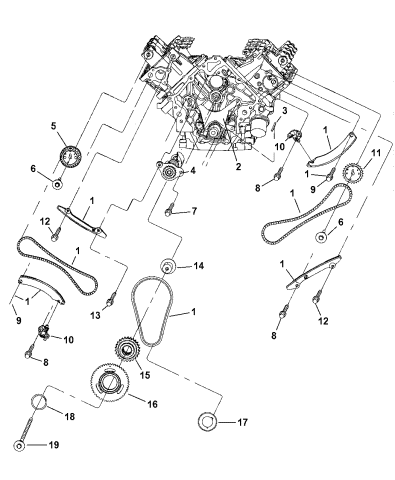 Timing Chain & Guides - 2004 Dodge Ram 1500