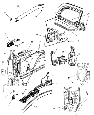 Sliding Door, Hardware Components - 2019 Dodge Grand Caravan