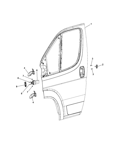 68169379AE - Genuine Mopar Check-Front Door