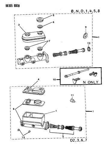 Brake Master Cylinder - 1992 Dodge W250