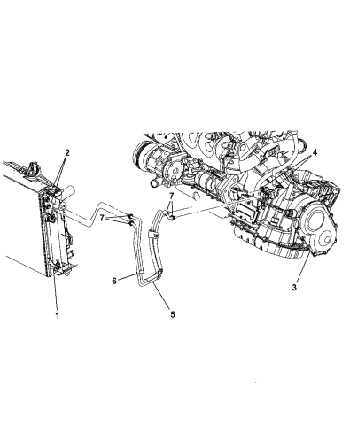 4677680AC - Genuine Mopar HOSE-TRANSMISSION OIL COOLER