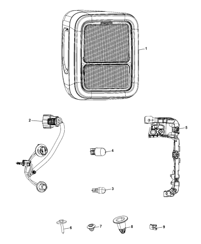 Parts, Tail Lamps Service - 2020 Jeep Gladiator
