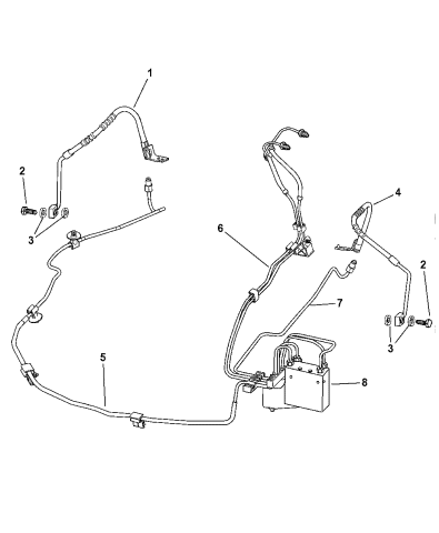Lines & Hoses, Front Brakes - 2000 Dodge Intrepid