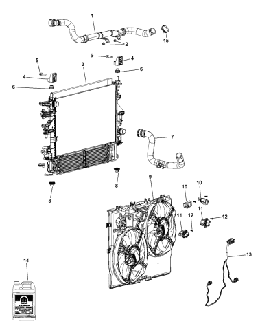 68189000AD - Genuine Mopar Fan MODUL-Radiator Cooling
