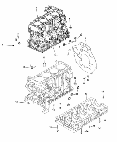 Cylinder Block & Hardware - 2016 Ram ProMaster 1500