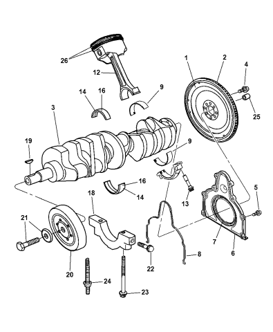 Crankshaft & Pistons - 2004 Dodge Viper