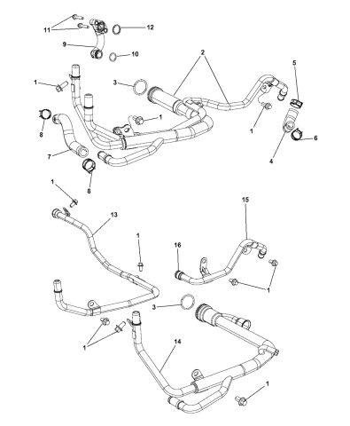 68253365AA - Genuine Mopar Hose-COOLANT
