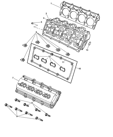 Cylinder Head & Covers And Mounting - 2007 Dodge Magnum