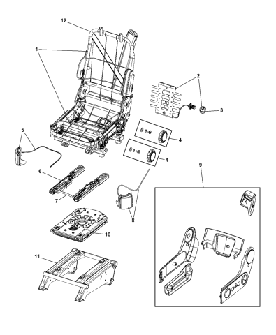Adjusters, Recliners And Shields, Driver Swivel Seat - 2019 Ram ...