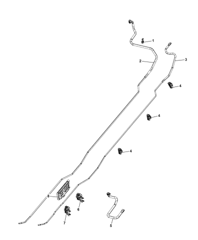 68247598AA - Genuine Mopar Clip-Fuel Line