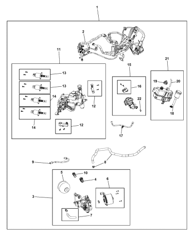 Control Module Serviceable Parts - 2017 Ram ProMaster 3500