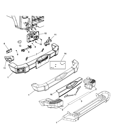 1BD22RXFAE - Genuine Mopar Bumper-Rear