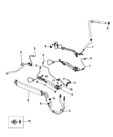 Power Steering Hose - 2012 Jeep Grand Cherokee