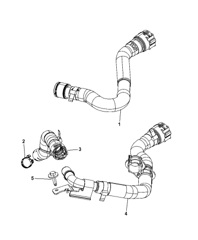 68156282AB - Genuine Mopar HOSE-HEATER CORE JUMPER