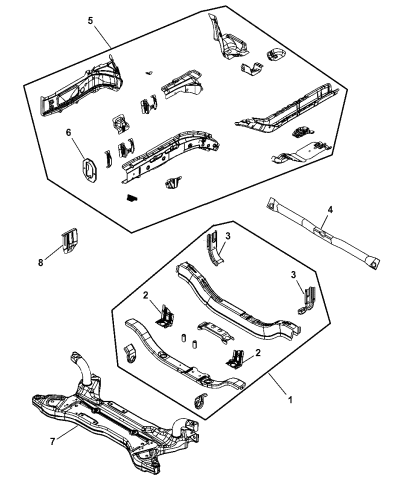 Frame, Front - 2007 Dodge Caliber