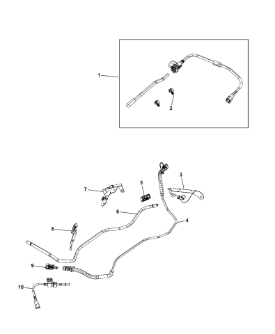 Fuel Lines, Front - 2013 Ram 1500