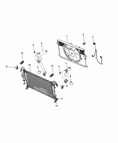 68246569AA - Genuine Mopar HOSE-RADIATOR OUTLET