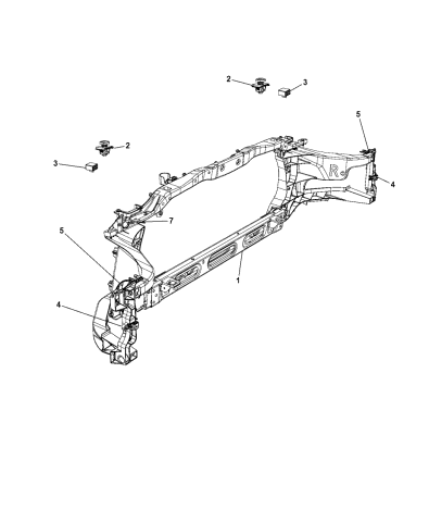 Radiator Support - 2009 Dodge Ram 1500