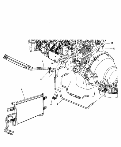 Transmission Oil Cooler & Lines - 2005 Dodge Ram 2500