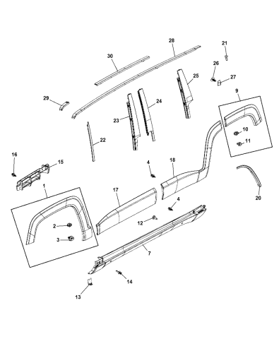 68095315AA - Genuine Mopar CLIP-RETAINING