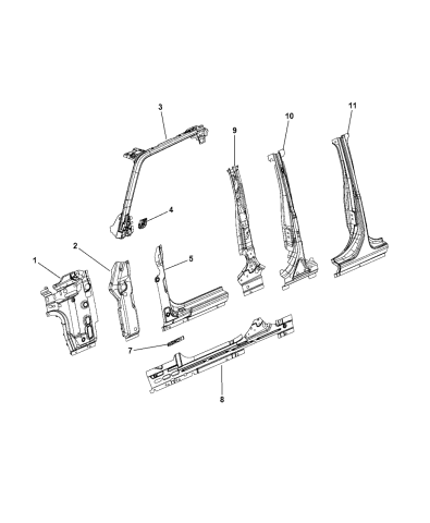 68302714AC - Genuine Mopar Panel-Body Side Aperture Front