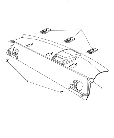 Rear Shelf Panel of Interior Trim - 2013 Dodge Challenger