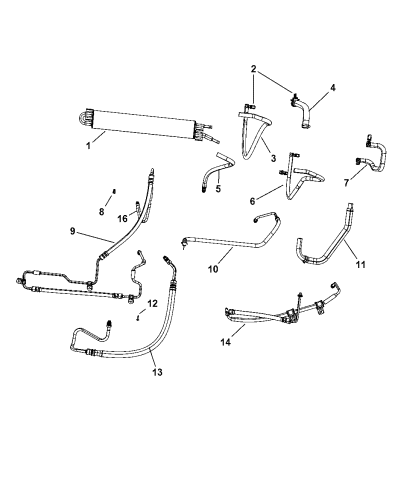 52124114AE - Genuine Mopar Hose-Power Steering Pressure
