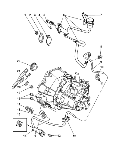 4670237AB - Genuine Mopar Bracket-Clutch Slave Cylinder
