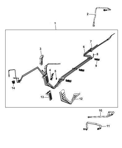 4581407AC - Genuine Mopar TUBE-FUEL SUPPLY