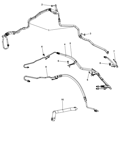 5154511AJ - Genuine Mopar LINE-POWER STEERING RETURN