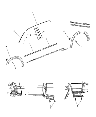 6MS38GXHAA - Genuine Mopar MOLDING-WHEEL OPENING FLARE