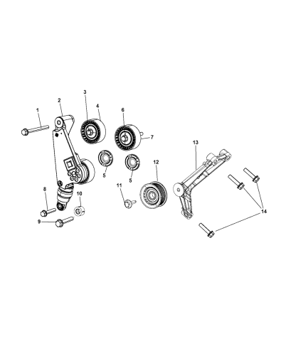 5281453AB - Genuine Mopar TENSIONER-Belt