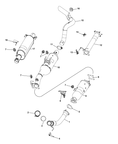 Exhaust System - 2017 Ram 3500 Pickup