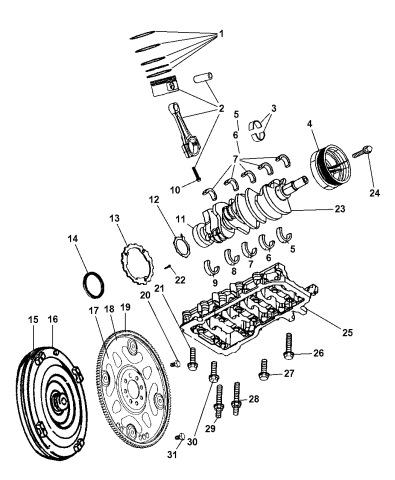6102047AA - Genuine Mopar Screw-HEXAGON FLANGE Head