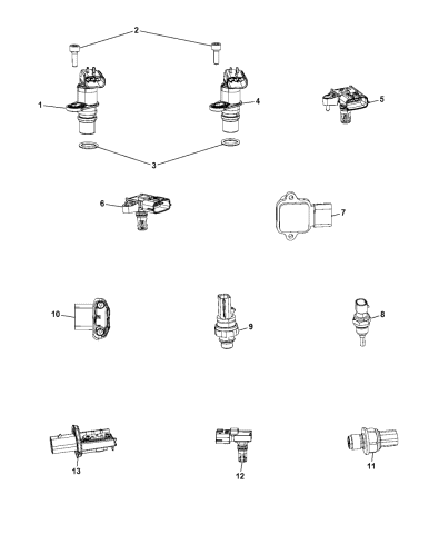 68282012AA - Genuine Mopar SENSOR-INTAKE MANIFOLD