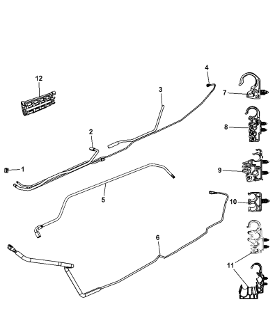 Fuel Lines, Rear - 2011 Ram 2500