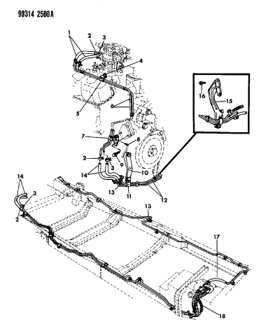 Fuel Line - 1990 Dodge Ramcharger