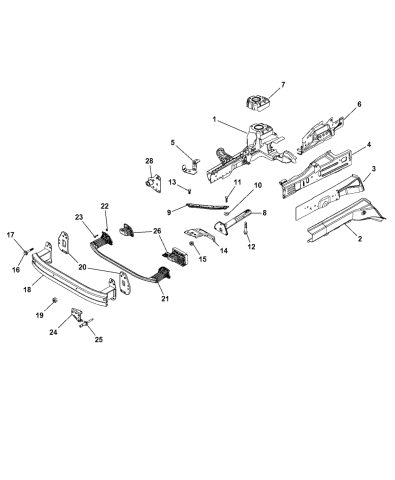 68439592AA - Genuine Mopar C Member-Front Support