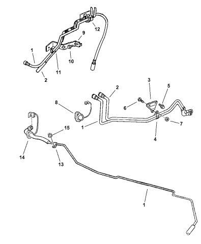 Fuel Lines, Front - 1997 Jeep Grand Cherokee