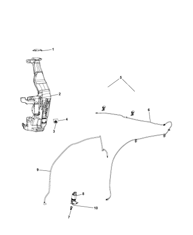 Front Washer System - 2014 Jeep Grand Cherokee