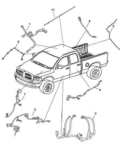 Wiring Body Front - 2006 Dodge Ram 1500