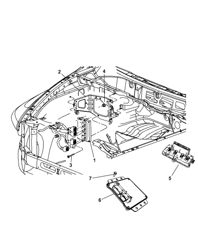 Modules, Engine Compartment - 2011 Ram 1500