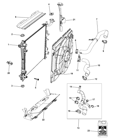 52014536AA - Genuine Mopar Seal-Radiator Upper