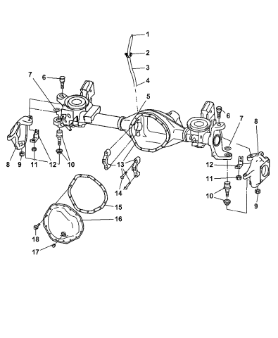Axle Housing, Front - 2003 Dodge Ram 2500