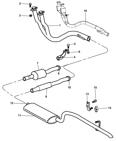 Exhaust System - 2000 Jeep Grand Cherokee