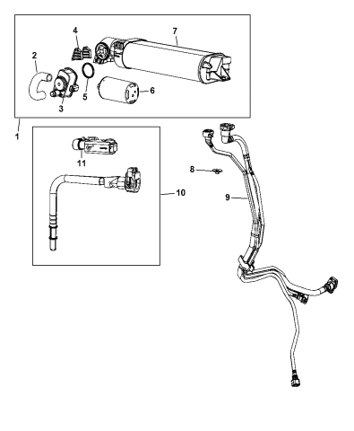 Vapor Canister & Leak Detection Pump - 2013 Dodge Charger