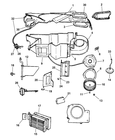 Heater Unit - 1999 Dodge Durango