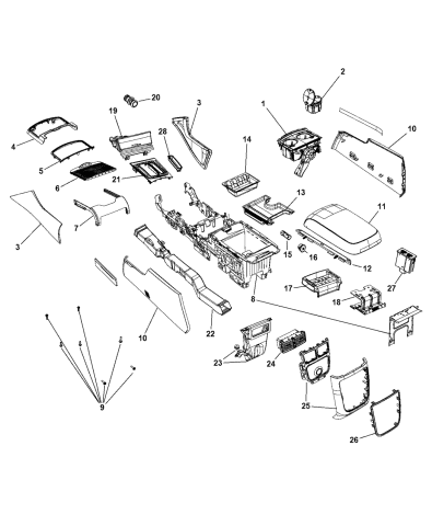 68477550AA - Genuine Mopar BIN-SHIFTER BEZEL